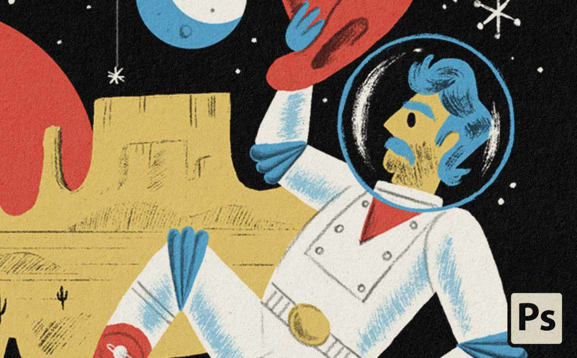 Add Subtle Ink Textures to an Illustration in Photoshop - RetroSupply Co.