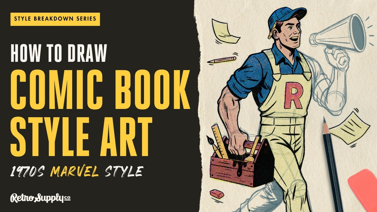 How to Draw Retro Cartoon Characters | 1970s Comic Books | RetroSupply Co.