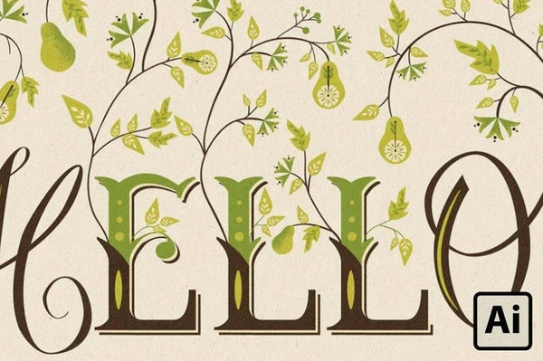 How to Create Botanical Lettering in Adobe Illustrator - RetroSupply Co.
