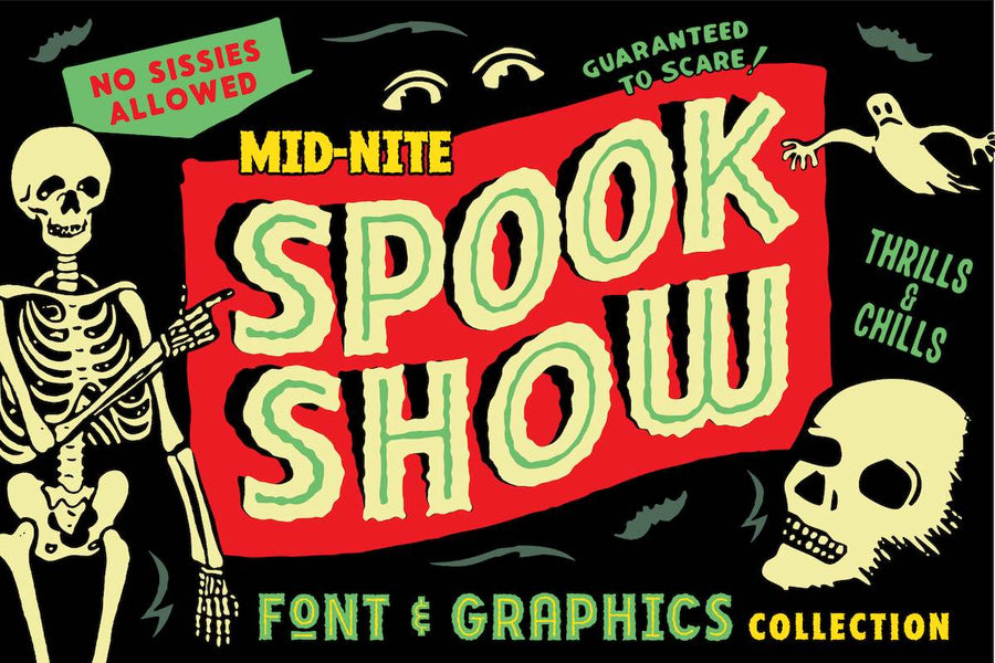 Spook Show Font & Graphics Collection - RetroSupply Co.