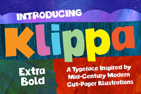 Klippa Typeface – Bold, Playful, and Inspired by Mid-Century Cut-Paper ...