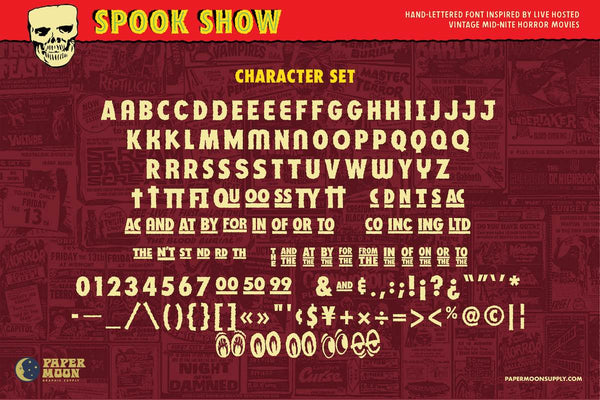 Spook Show Font & Graphics Collection - RetroSupply Co.