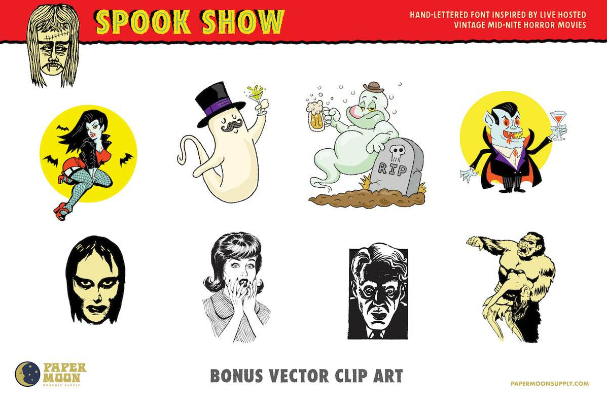 Spook Show Font & Graphics Collection - RetroSupply Co.
