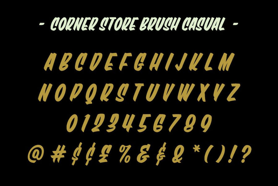 Corner Store Brush Script Font | RetroSupply Co.