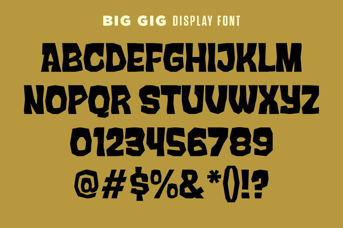 Big Gig Display Font | RetroSupply Co.