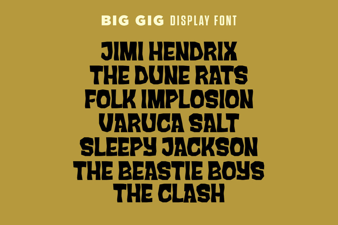 Big Gig Display Font | RetroSupply Co.