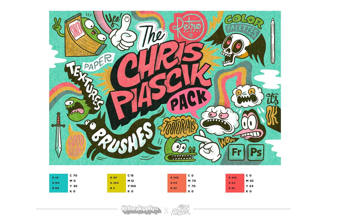 The Chris Piascik Pack for Photoshop & Fresco| RetroSupply Co.