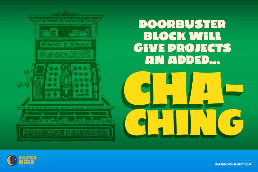 Doorbuster Block: A Retro Hand-Painted 1950s Signboard Font ...