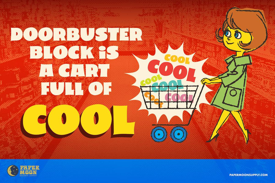 Doorbuster Block: A Retro Hand-Painted 1950s Signboard Font ...