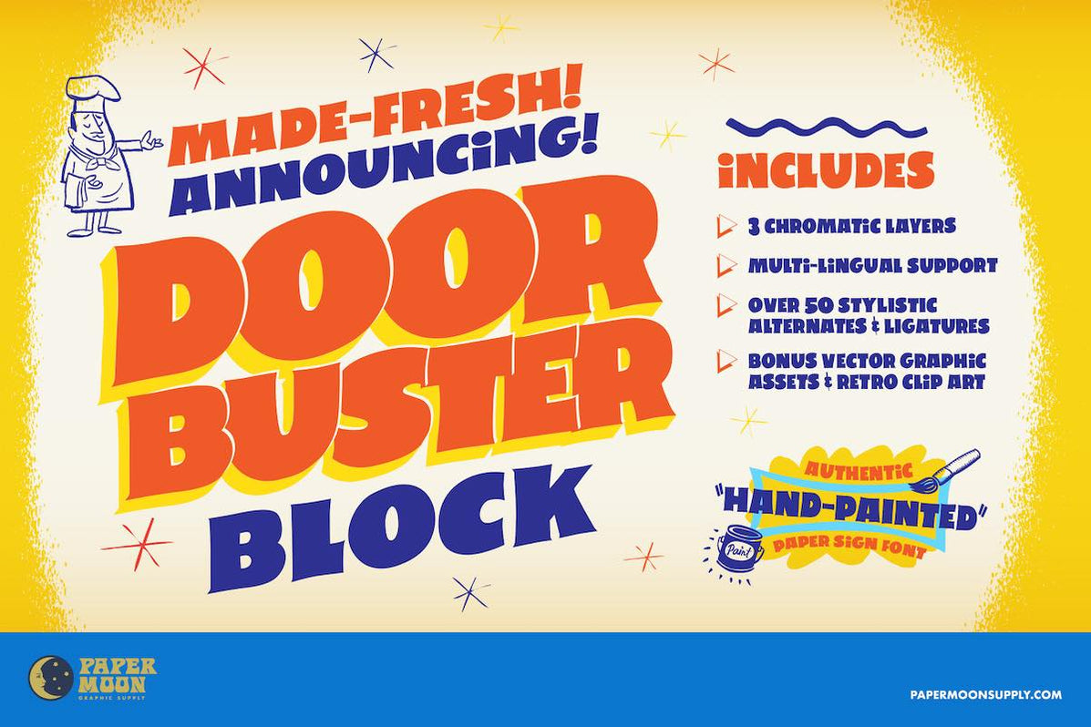The Complete Doorbuster Sign Painter Font Collection - RetroSupply Co.
