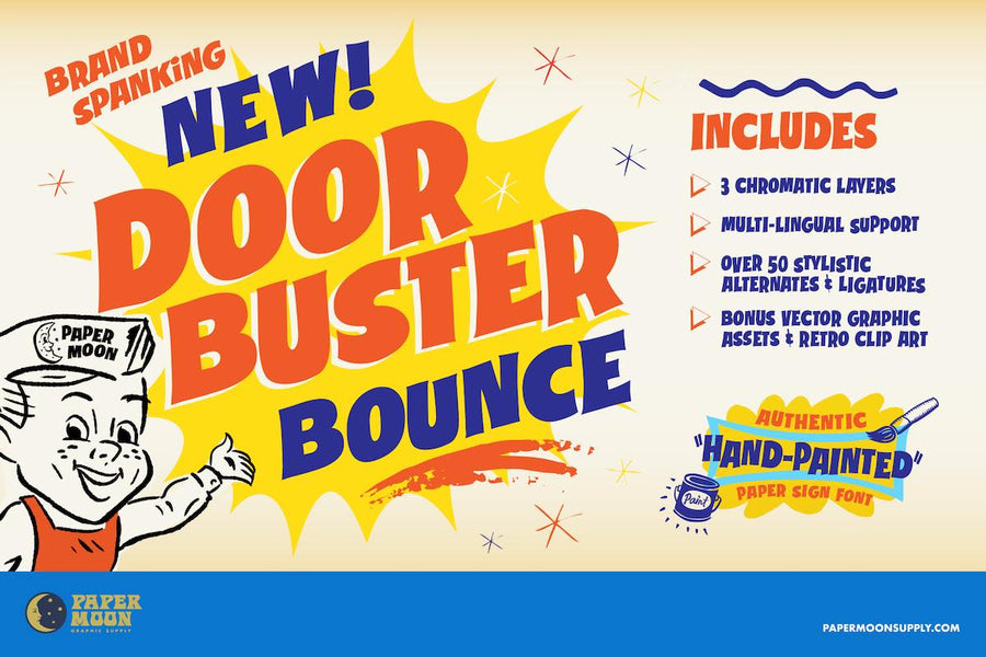 The Complete Doorbuster Sign Painter Font Collection - RetroSupply Co.