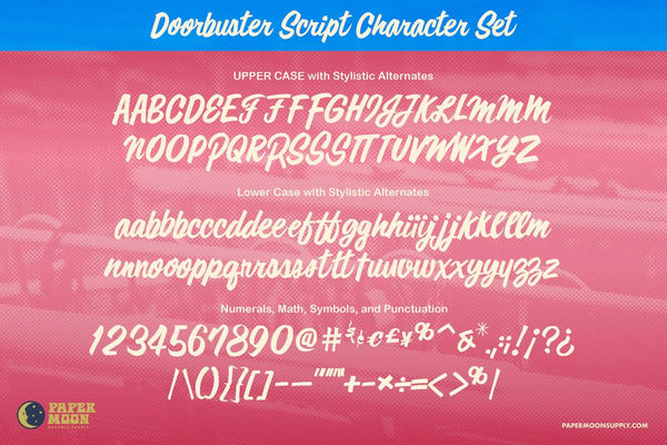 Doorbuster Script - Authentic Retro 1950s Script Font - RetroSupply Co.