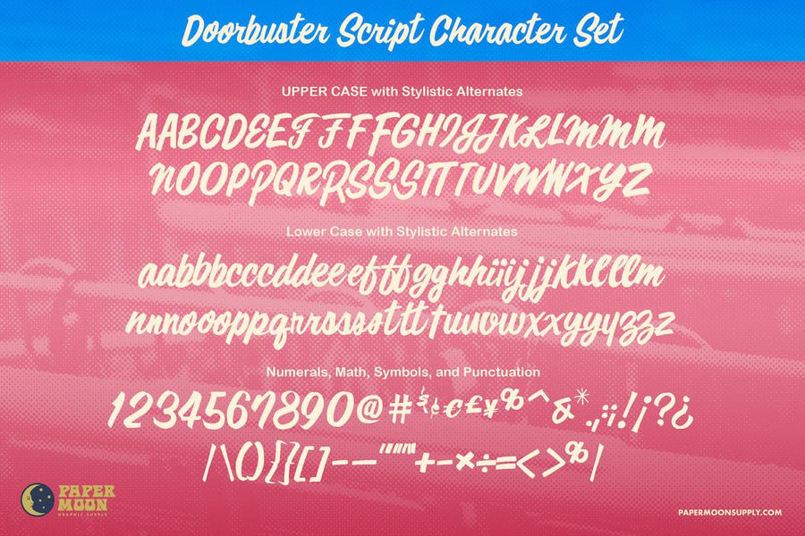 Doorbuster Script - Authentic Retro 1950s Script Font - RetroSupply Co.
