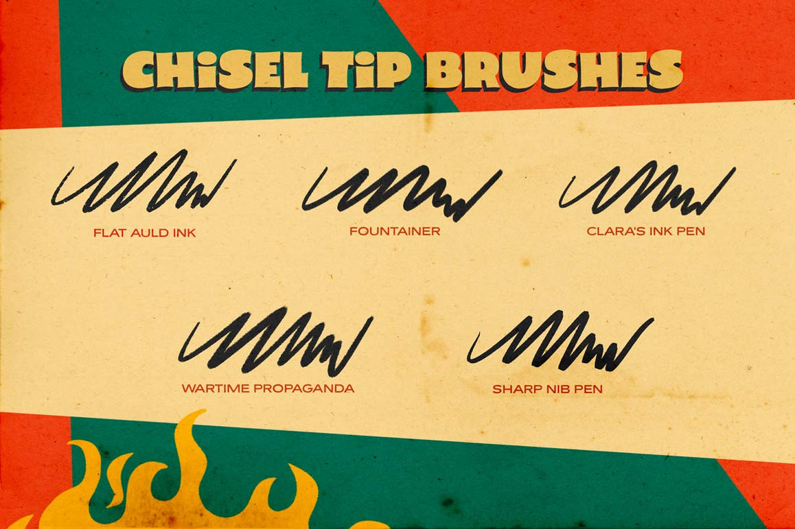 Best Photoshop Ink Brushes - Inferno Ink Brush Pack for Illustration ...