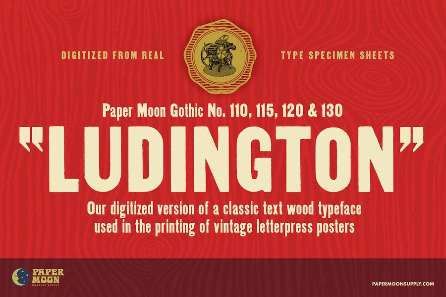 Ludington Vintage Letterpress Font - RetroSupply Co.