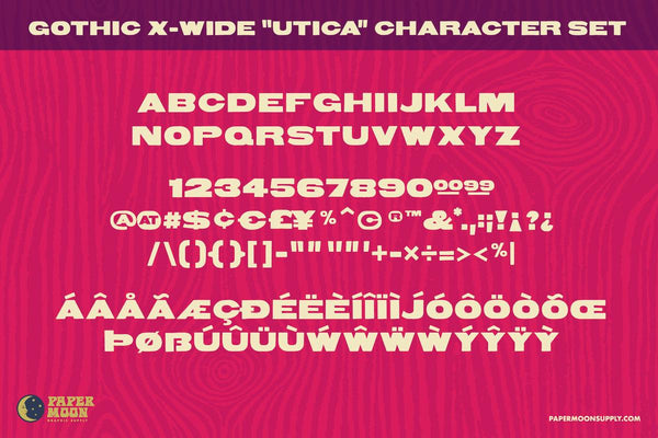 Utica Vintage Letterpress Font - RetroSupply Co.