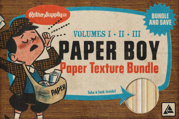 Paper Boy Paper Texture Bundle for Affinity | RetroSupply Co.