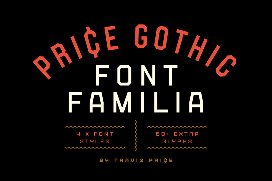 Price Gothic Font | RetroSupply Co.