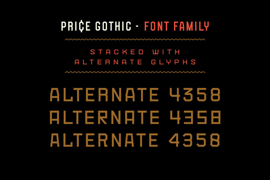 Price Gothic Font | RetroSupply Co.