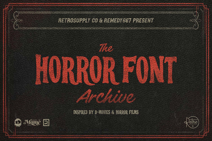The Horror Font Archive - RetroSupply Co.