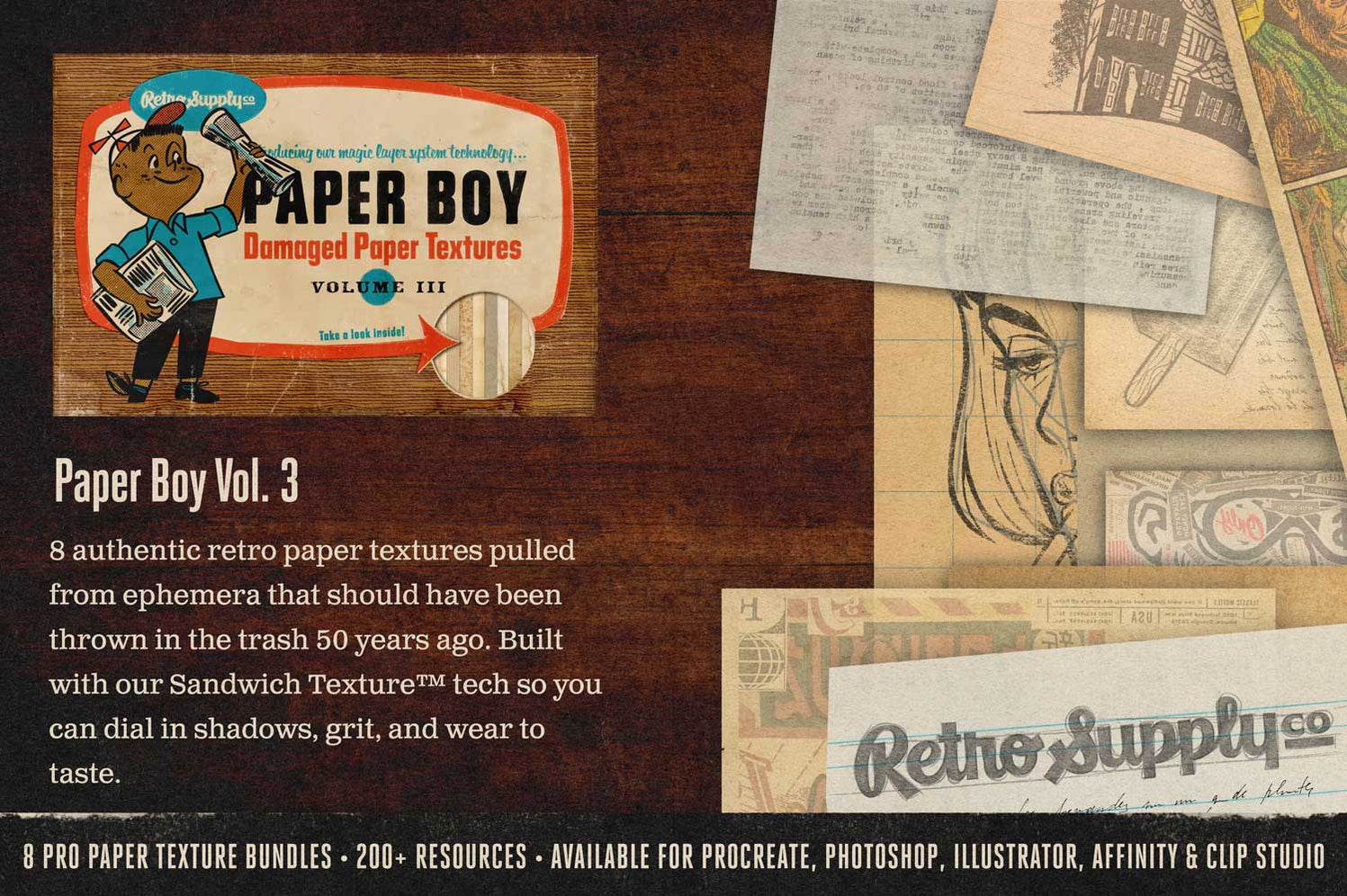 The Paper Texture Master Library | RetroSupply Co.
