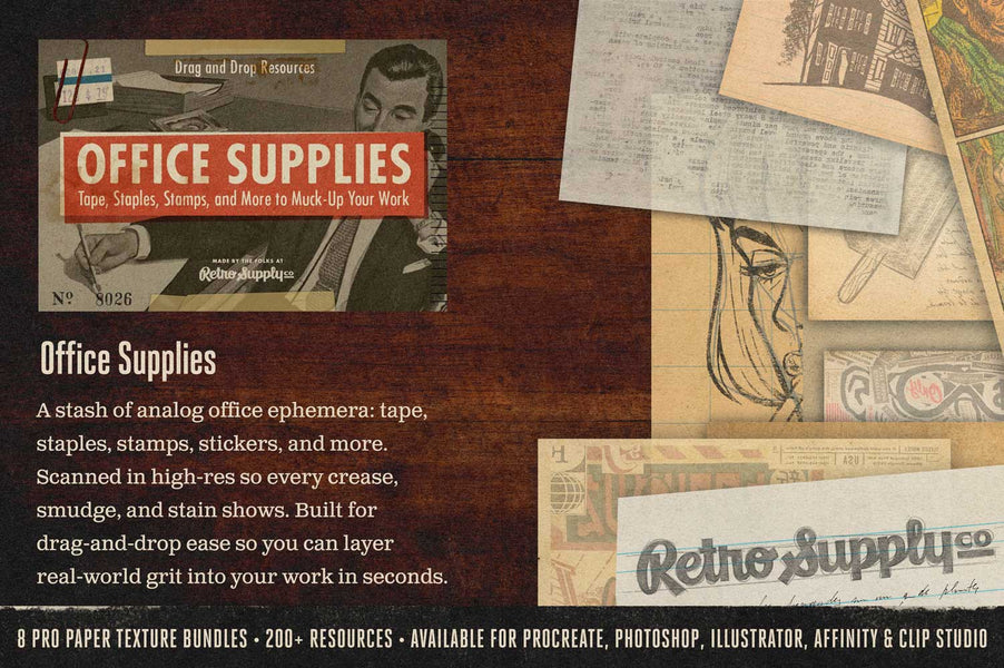 The Paper Texture Master Library | RetroSupply Co.