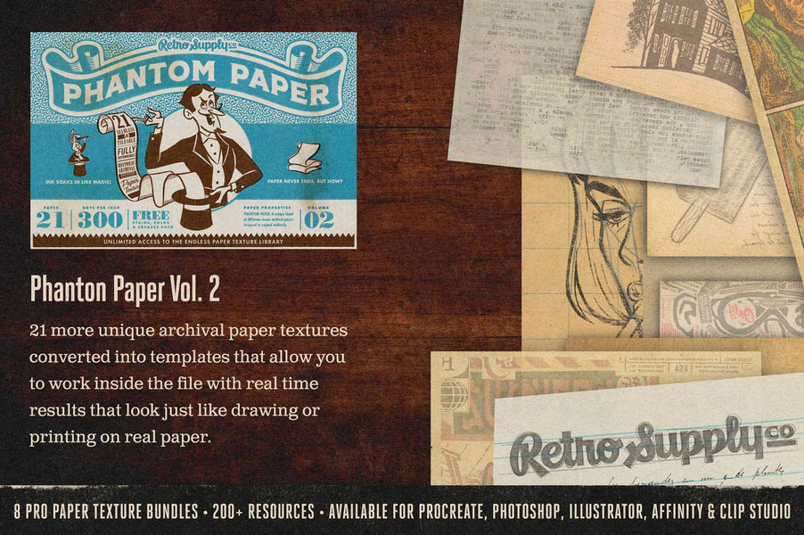 The Paper Texture Master Library | RetroSupply Co.
