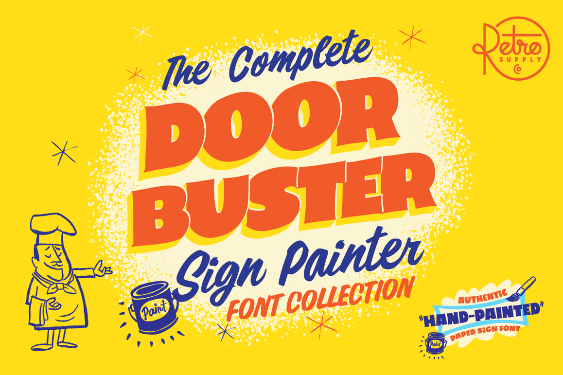 The Complete Doorbuster Sign Painter Font Collection - RetroSupply Co.