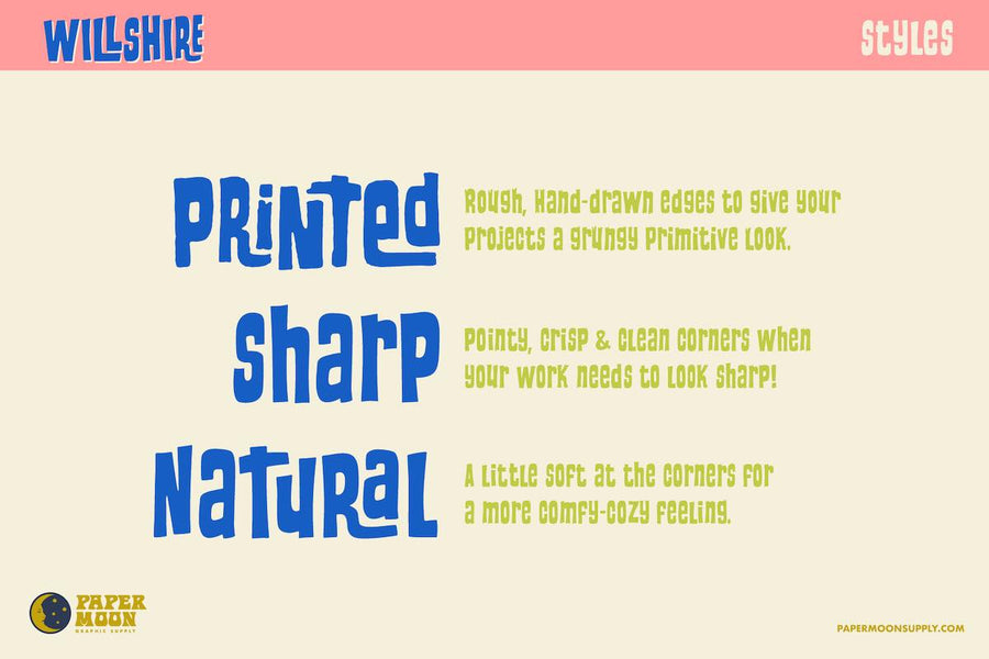 Willshire Font – A Mid-Century Modern Poster Typeface - RetroSupply Co.