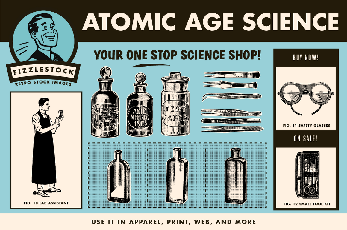 Atomic Age Science Part II | Retro Clip Art - RetroSupply Co.