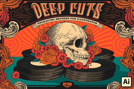 Deep Cuts | Engraving Brushes for Illustrator - RetroSupply Co.