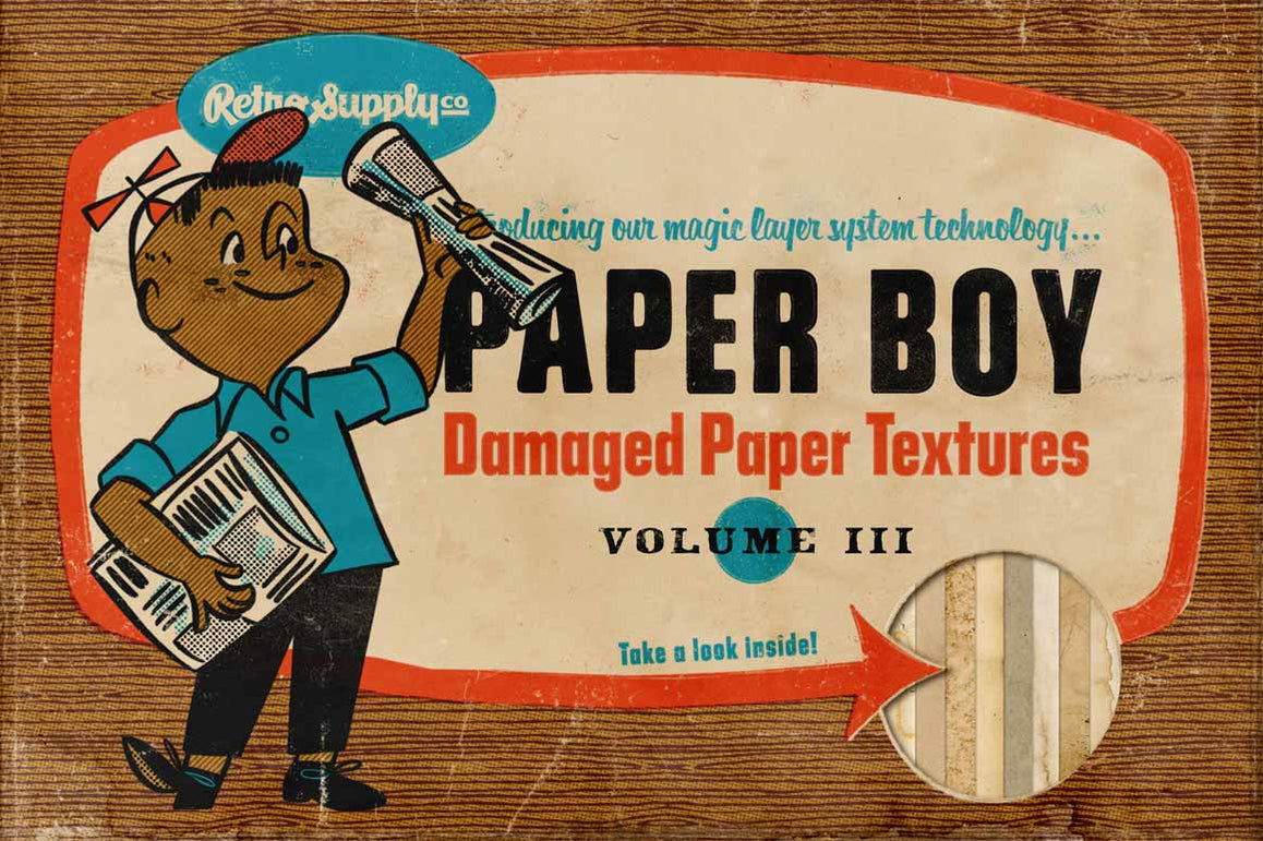 Paper Boy Paper Texture Bundle for Affinity | RetroSupply Co.