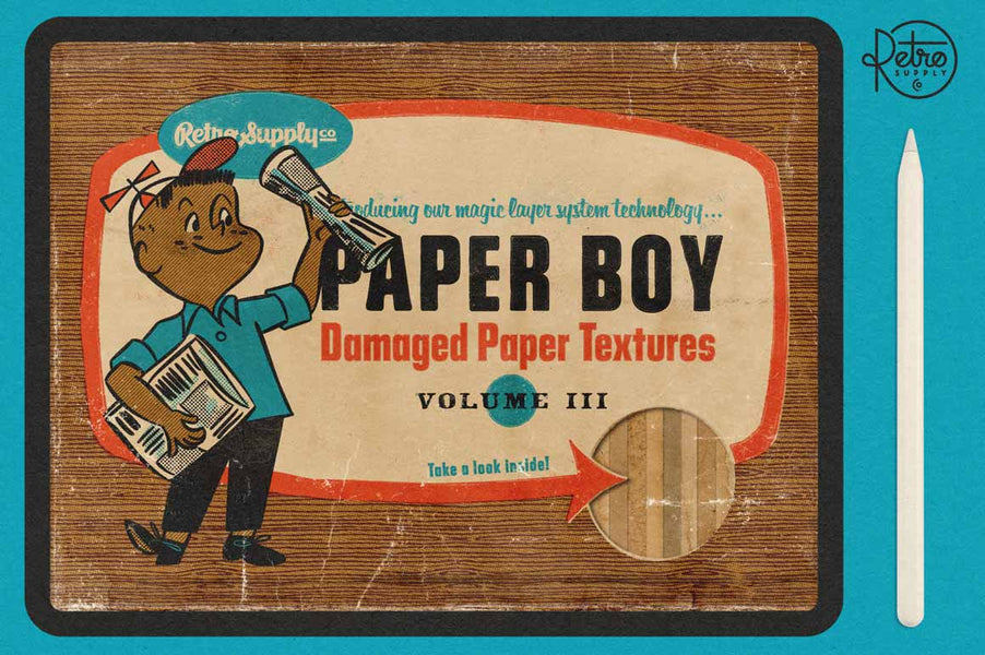 Paper Boy Paper Texture Bundle for Procreate | RetroSupply Co.
