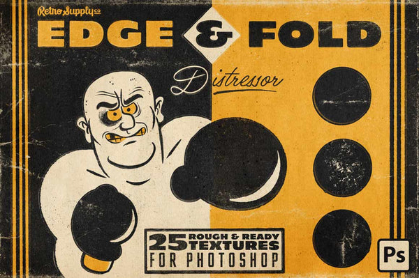 Edge & Fold Distressor Brushes for Photoshop - RetroSupply Co.
