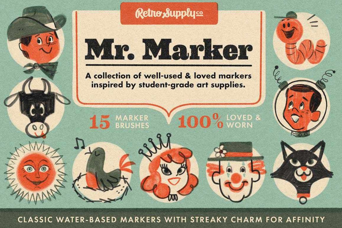 The Essential Affinity Designer Brush Bundle - RetroSupply Co.