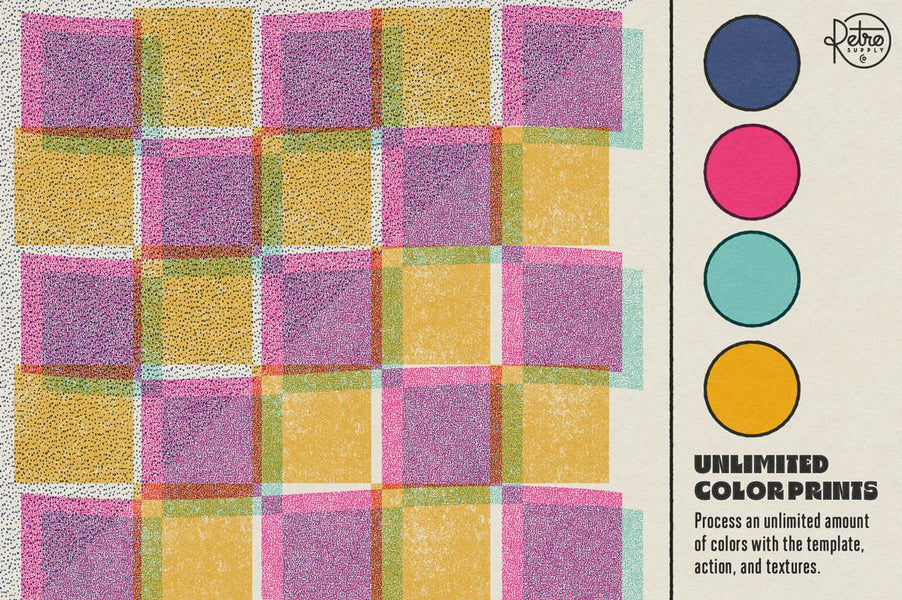 Risograph Print Pack for Photoshop | RetroSupply Co.