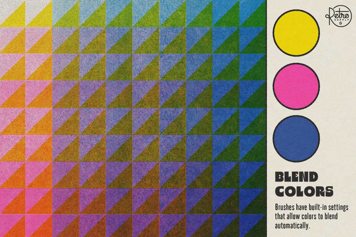 Risograph Brush and Texture Kit for Procreate | RetroSupply Co.