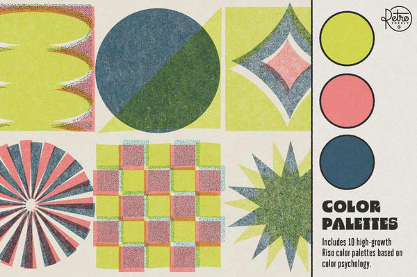 Risograph Brush and Texture Kit for Illustrator | RetroSupply Co.