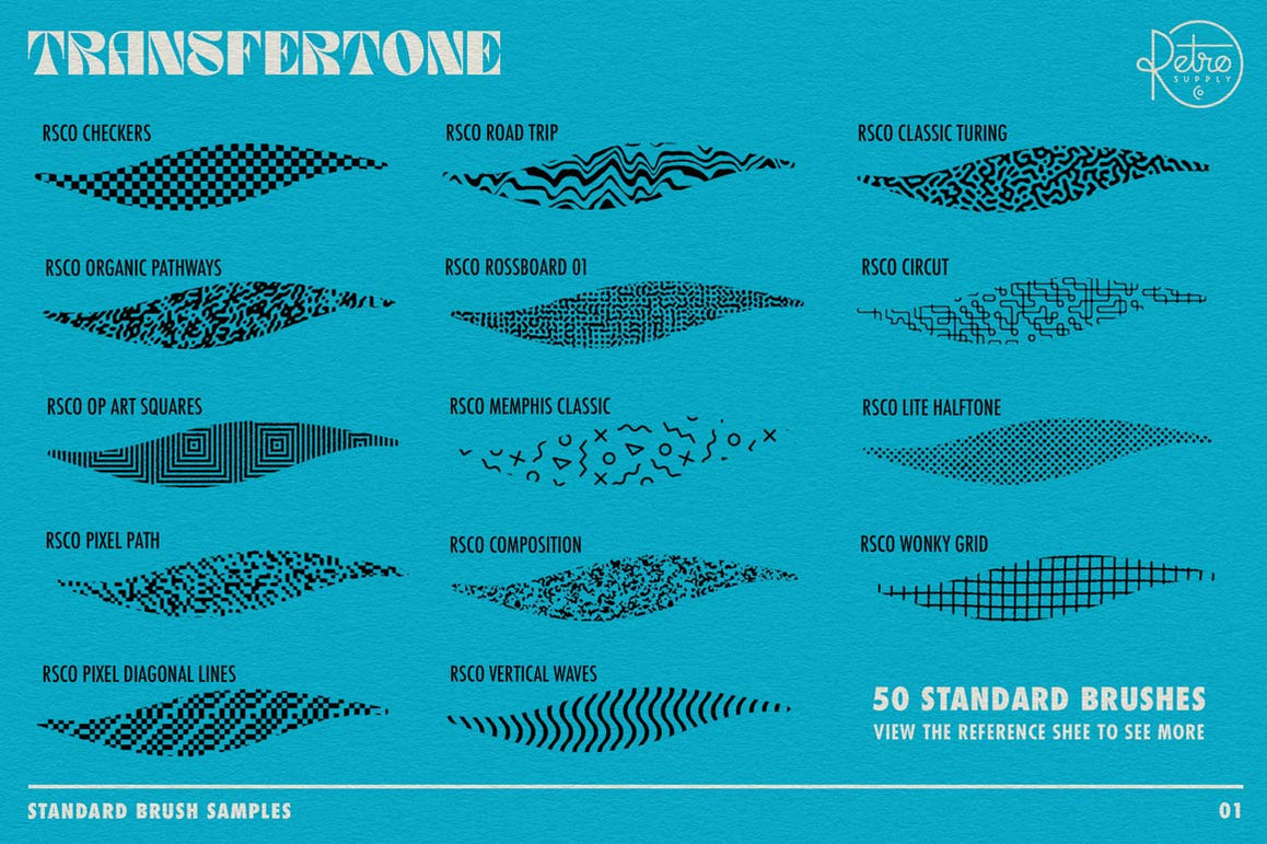 TransferTone | Dry Transfer Brushes for Procreate - RetroSupply Co.