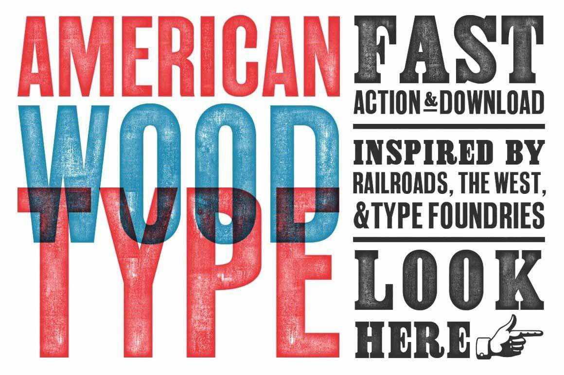American Wood Type Photoshop Effect - RetroSupply Co.