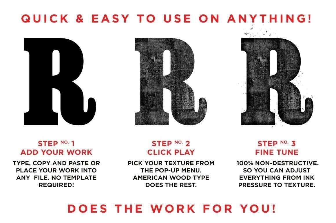 American Wood Type Photoshop Effect - RetroSupply Co.