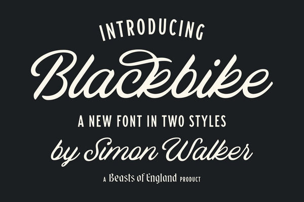 Blackbike | Retro Script by Simon Walker - RetroSupply Co.