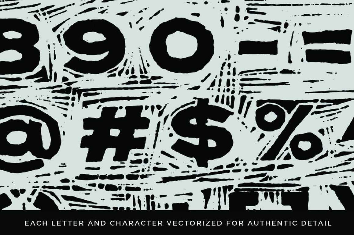 Blockprint Font & Brush Pack for Adobe Illustrator and Adobe Photoshop ...