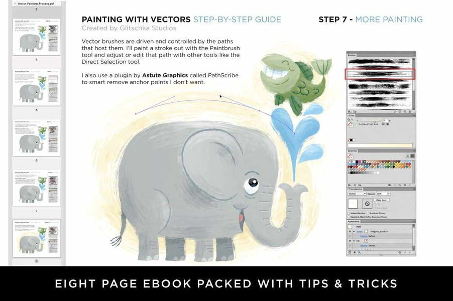 DragStrip 2 | Vector Brush Pack by Von Glitschka for Adobe Illustrator ...