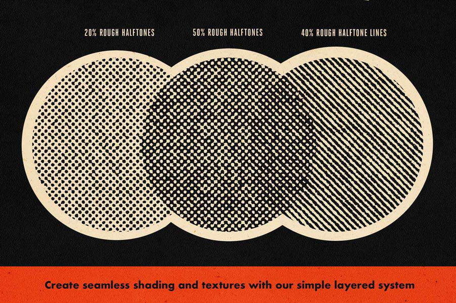 DupliTone Halftone Brushes for Illustrator | RetroSupply Co.