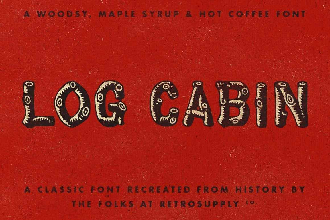 Log Cabin Font | RetroSupply Co.