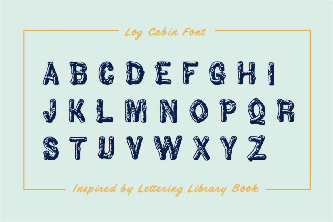 Log Cabin Font | RetroSupply Co.