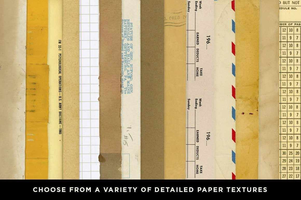 Paper Artifacts | Texture & Ephemera Bundle - RetroSupply Co.