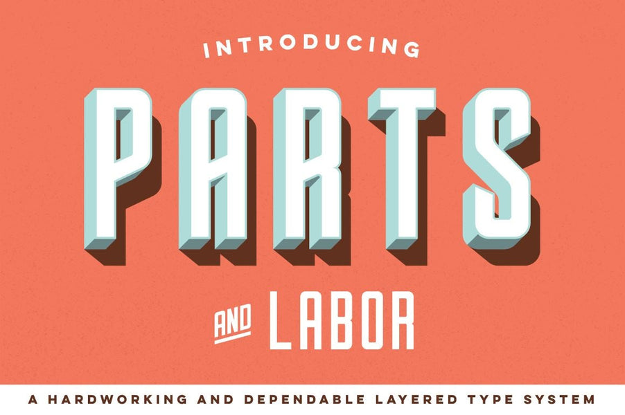 Parts and Labor | Layered Retro Font - RetroSupply Co.