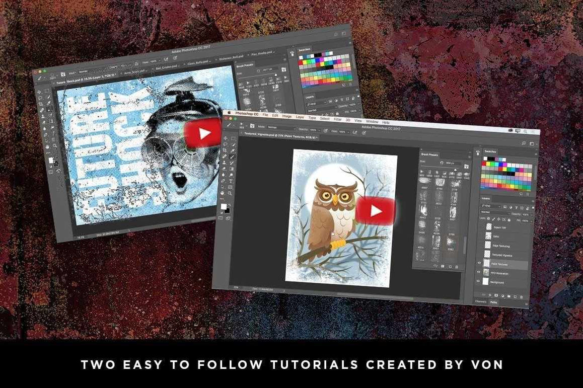 The Awesomely Organic Texture Bus Collection for Adobe Photoshop ...